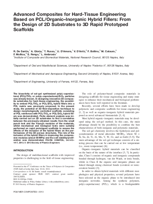 (PDF) Advanced composites for hard-tissue engineering based on PCL ...