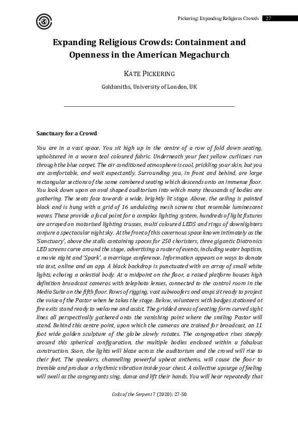 (PDF) Expanding Religious Crowds