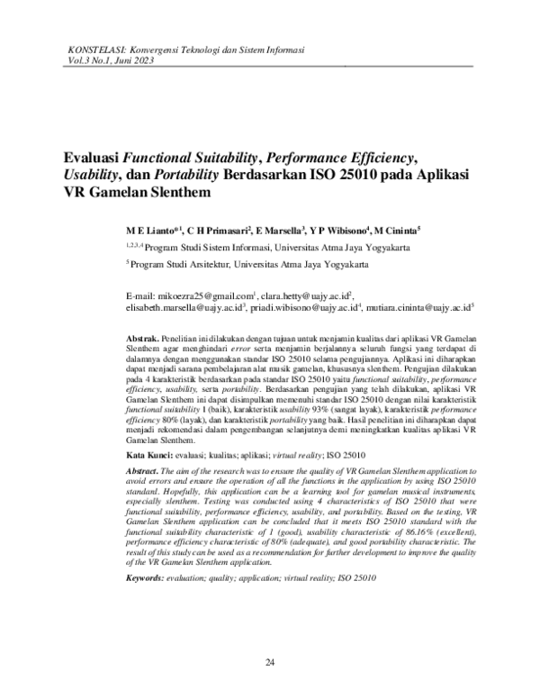 (PDF) Evaluasi Functional Suitability, Performance Efficiency ...