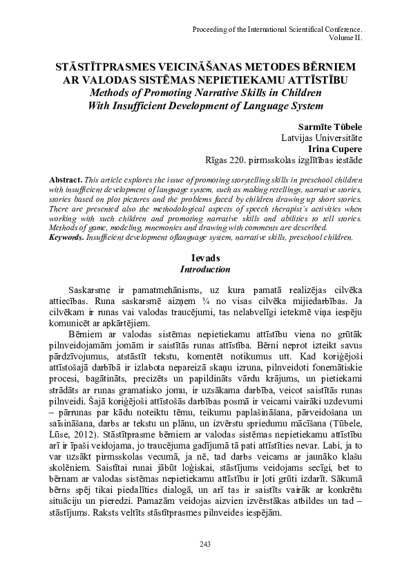 (PDF) Methods of Promoting Narrative Skills in Children With ...