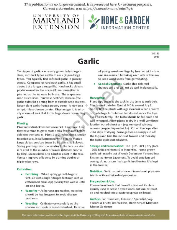 (PDF) Garlic