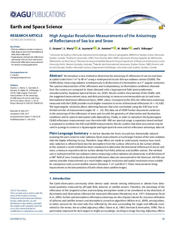 (PDF) High Angular Resolution Measurements of the Anisotropy of ...