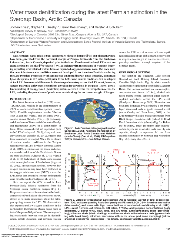(PDF) Water mass denitrification during the latest Permian extinction ...