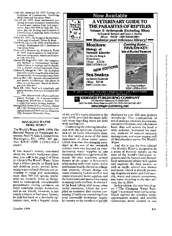 (PDF) Managing Water More Wisely (PDF) Managing Water More Wisely