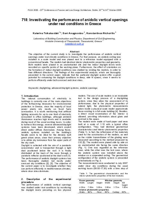 (PDF) 718: Investivating the Performance of Anidolic Vertical Openings ...