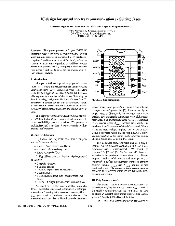 (PDF) IC design for spread spectrum communication exploiting chaos