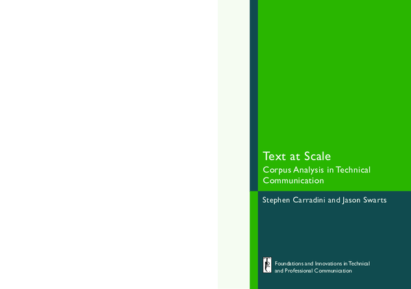 (PDF) Text at Scale: Corpus Analysis in Technical Communication