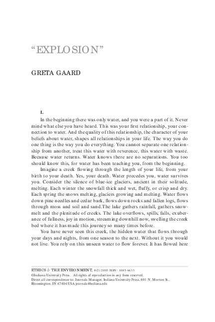 (PDF) Special Issue on Environmental Narrative || \\Explosion\\