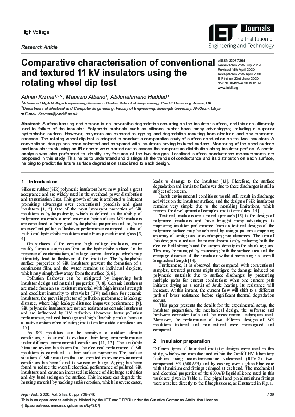 (PDF) Comparative characterisation of conventional and textured 11 kV ...