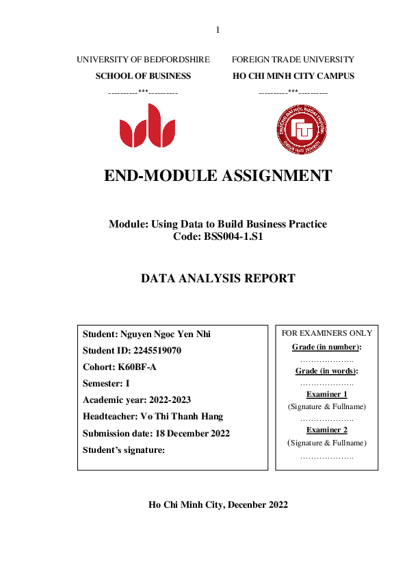 (PDF) END-MODULE ASSIGNMENT Module: Using Data to Build Business ... (PDF) END-MODULE ASSIGNMENT Module: Using Data to Build Business ...