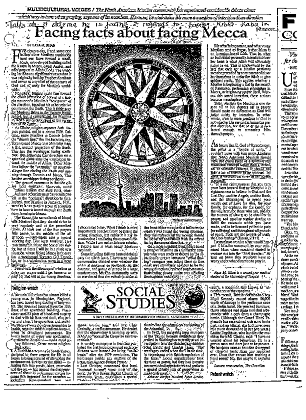 (PDF) Facing facts about facing Mecca