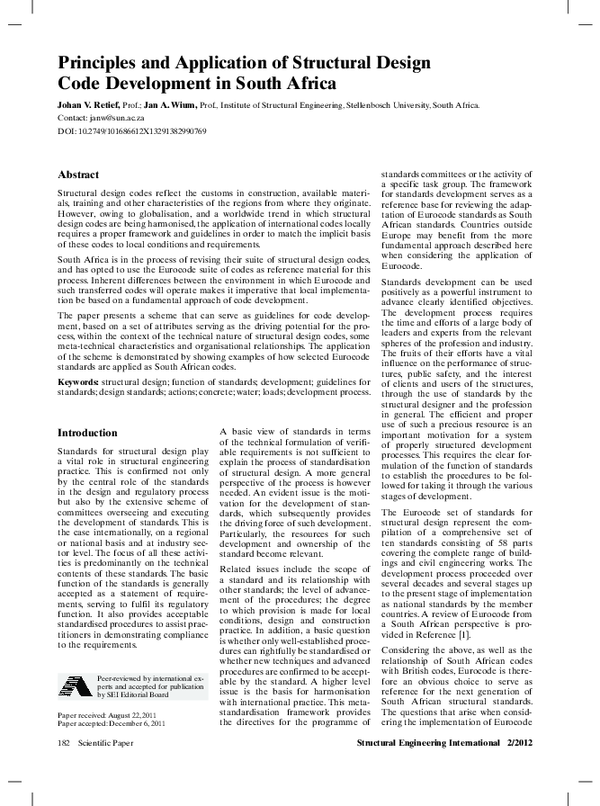 (PDF) Principles and Application of Structural Design Code Development ...