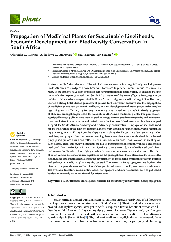 (PDF) Propagation of Medicinal Plants for Sustainable Livelihoods ...