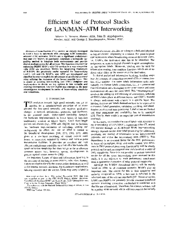 (PDF) Efficient use of protocol stacks for LAN/MAN-ATM interworking ...