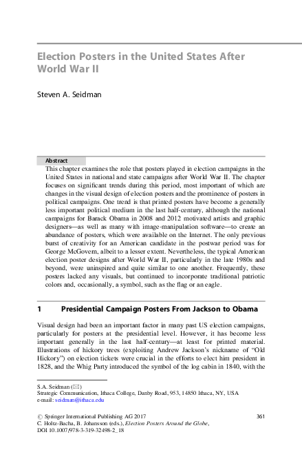 (PDF) Election Posters in the United States After World War II
