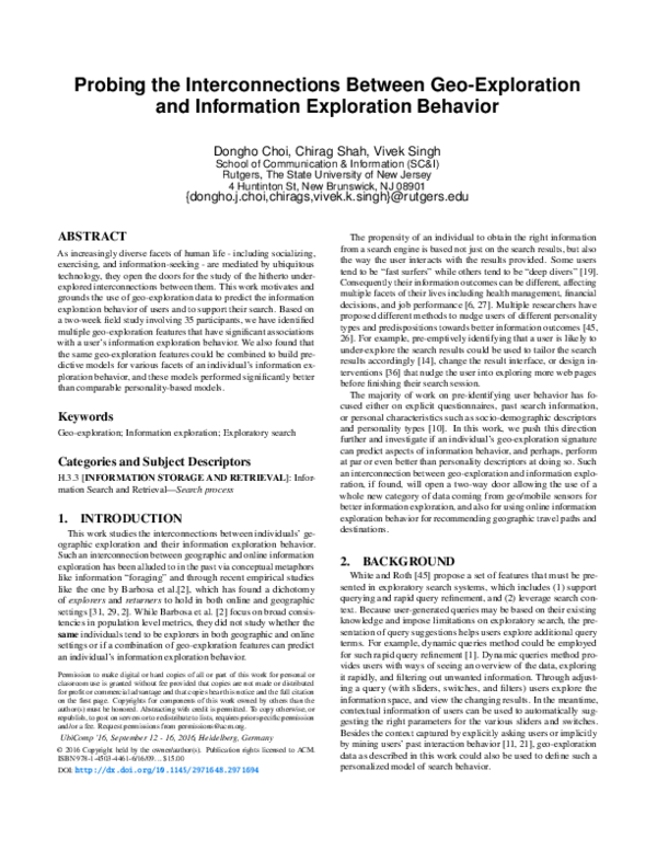 (PDF) Probing the interconnections between geo-exploration and ...