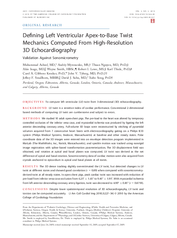 (PDF) Defining Left Ventricular Apex-to-Base Twist Mechanics Computed ...