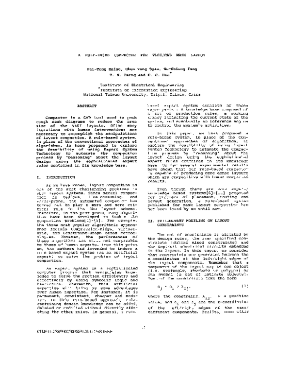 (PDF) A rule-based compactor for VLSI/CAD mask layout