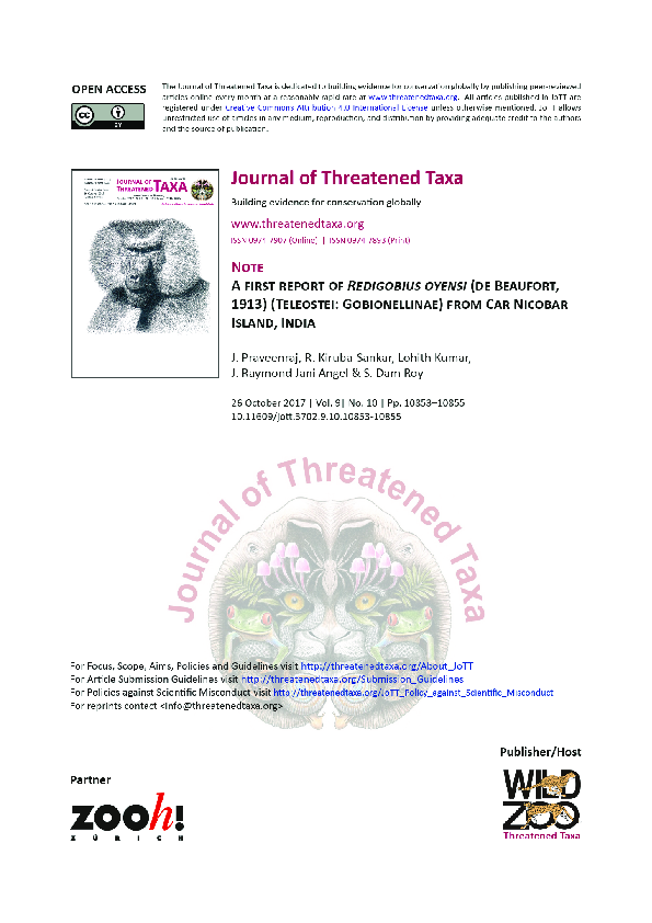 (PDF) A first report of Redigobius oyensi (de Beaufort, 1913 ...