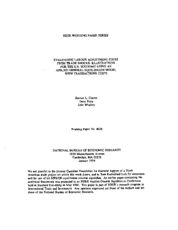 (PDF) Evaluating Labour Adjustment Costs from Trade Shocks ...