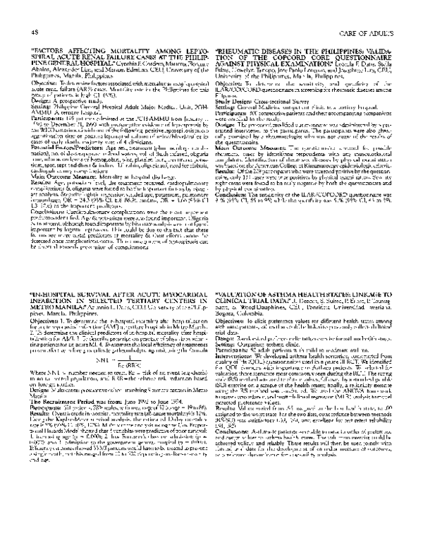 (PDF) Rheumatic diseases in the Philippines: Validation of the copcord ...