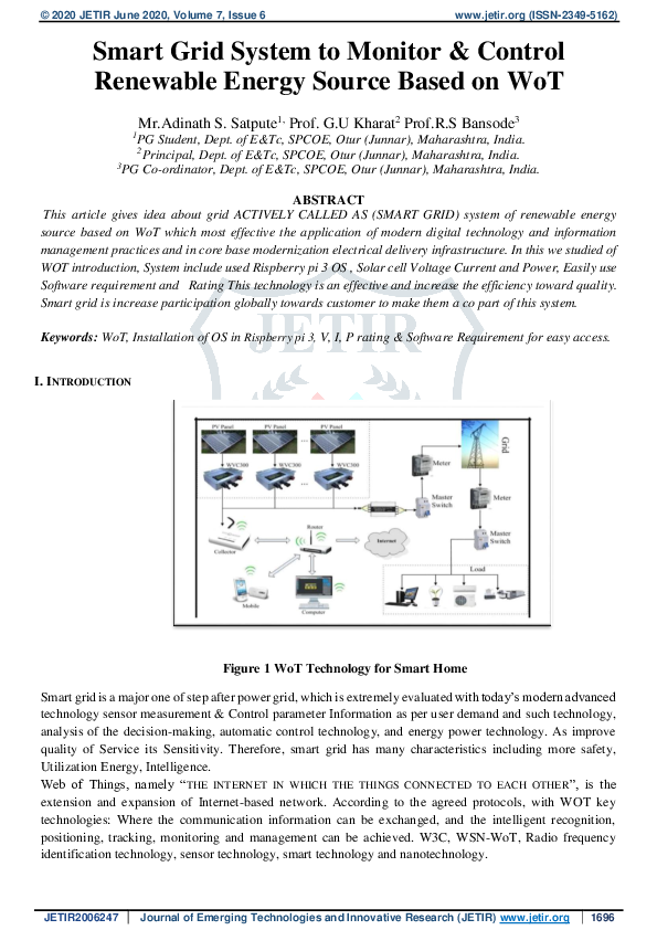 (PDF) Smart Grid System to Monitor Control Renewable Energy Source based on WoT