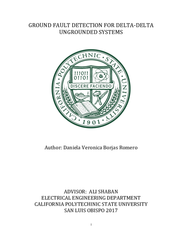(PDF) Ground Fault Detection for Delta-Delta Ungrounded Systems