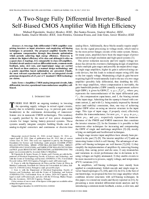 (PDF) A Two-Stage Fully Differential Inverter-Based Self-Biased CMOS ...