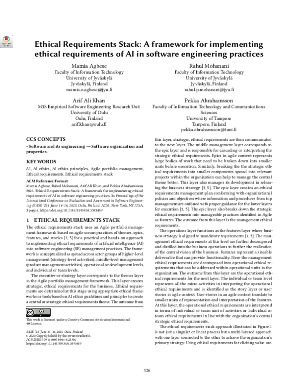 (PDF) Ethical Requirements Stack: A framework for implementing ethical requirements of AI in ...