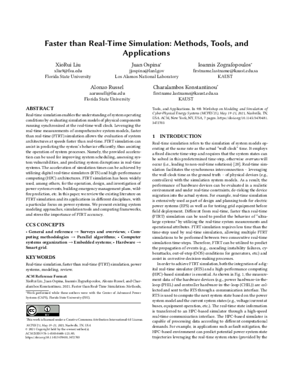 (PDF) Faster than real-time simulation