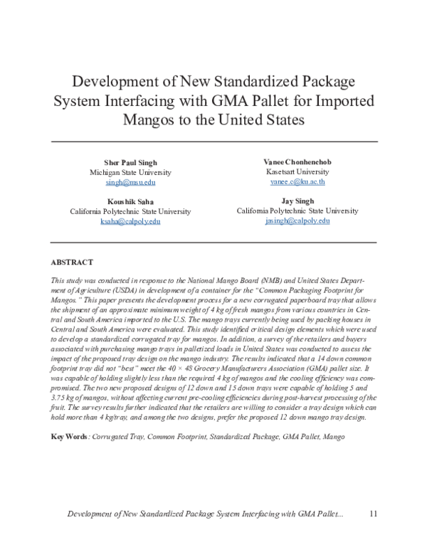(PDF) Development of New Standardized Package System Interfacing with ...