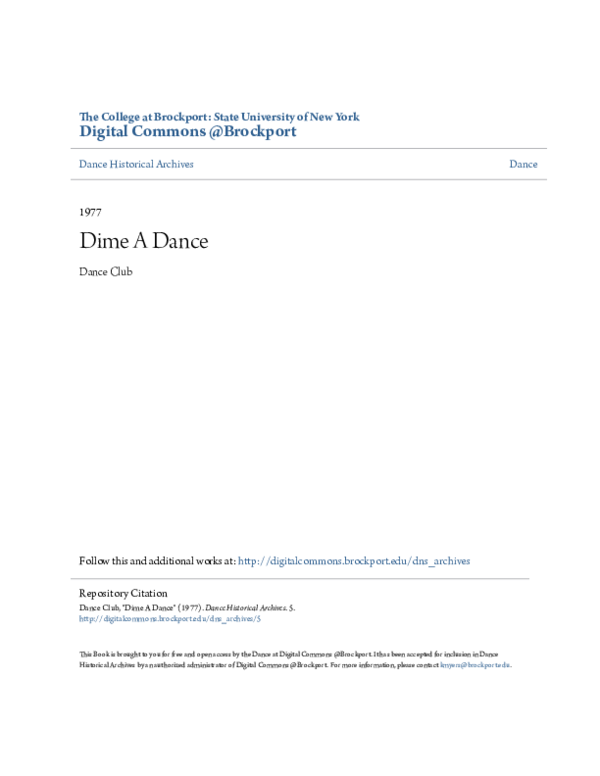 (PDF) Dime A Dance