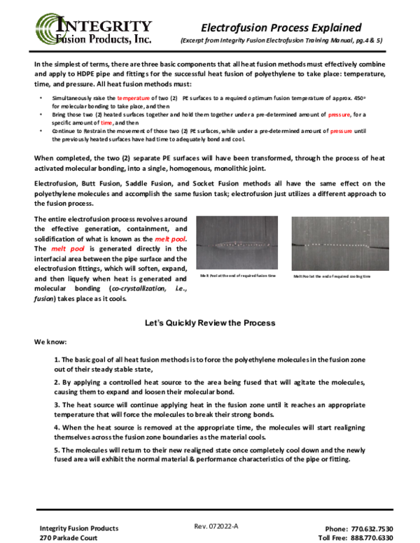 (PDF) Electrofusion Process Explained