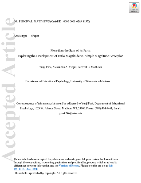 (PDF) More than the sum of its parts: Exploring the development of ...