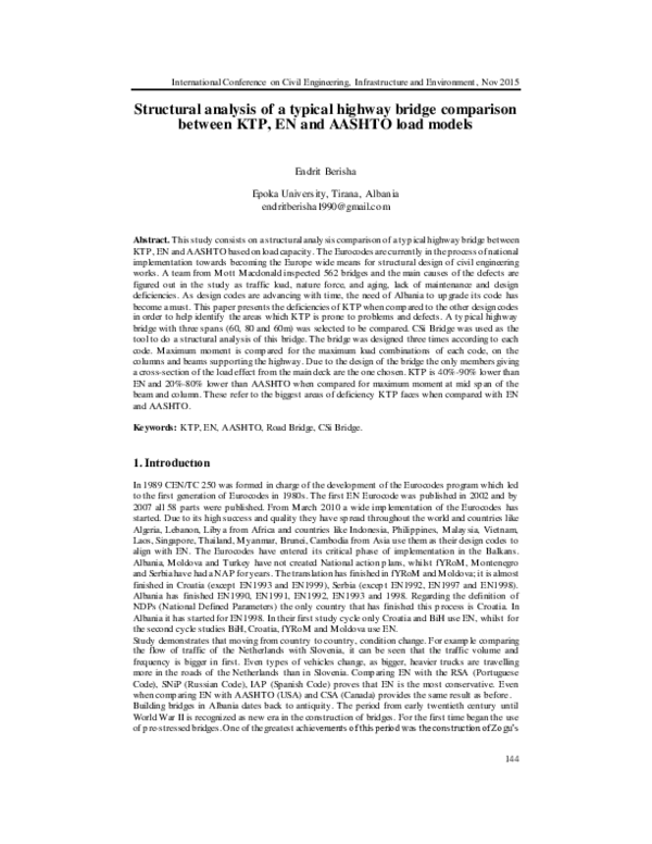 (PDF) Structural analysis of a typical highway bridge comparison ...
