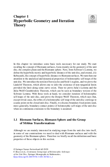 (PDF) Hyperbolic Geometry and Iteration Theory