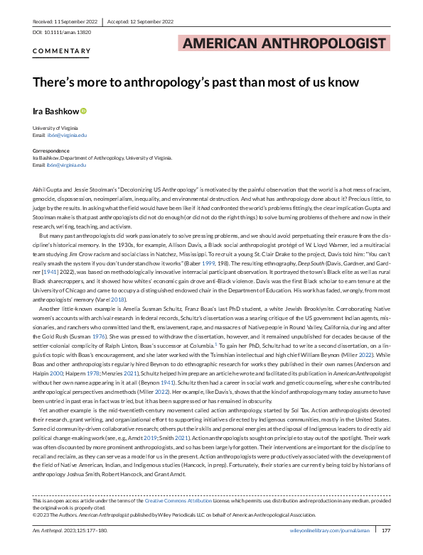 (PDF) There's more to anthropology's past than most of us know