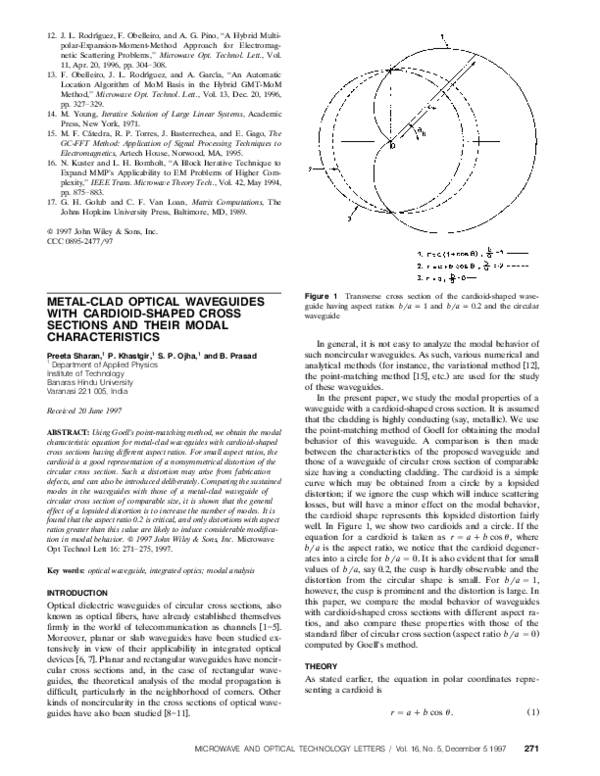 (PDF) Metal-clad optical waveguides with cardioid-shaped cross sections ...