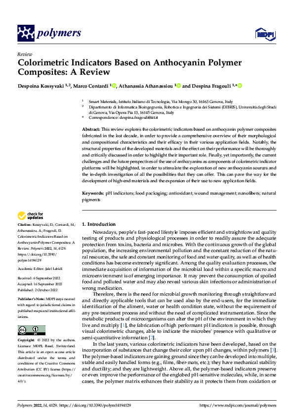 (PDF) Colorimetric Indicators Based on Anthocyanin Polymer Composites ...