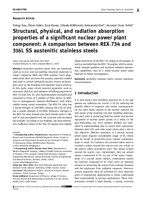 (PDF) Structural, physical, and radiation absorption properties of a ...