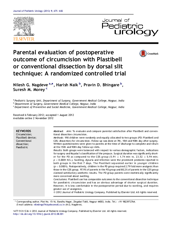 (PDF) Bone cutter versus plastibell device in neonatal circumcision: A ...