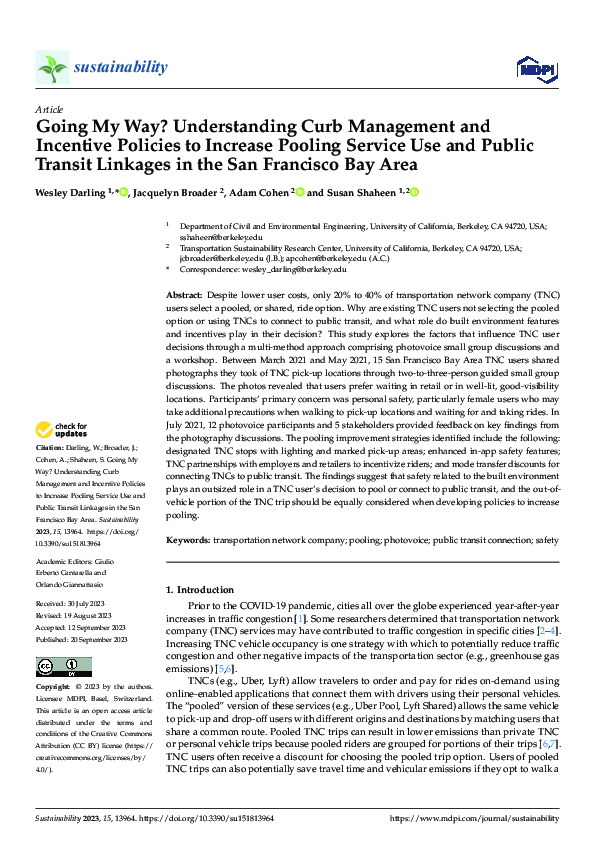 (PDF) Going My Way? Understanding Curb Management and Incentive ...