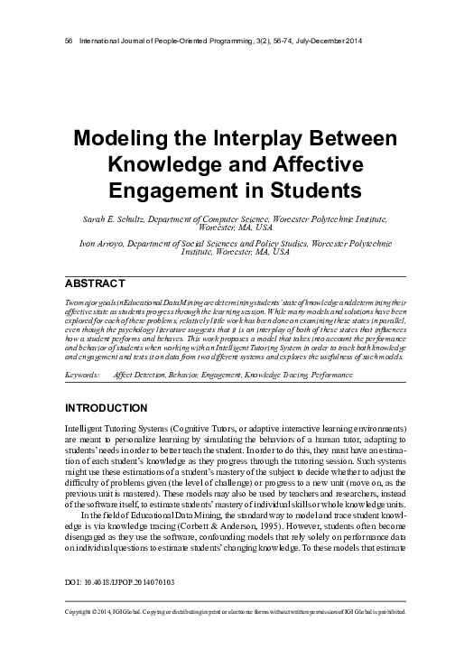 (PDF) Modeling the Interplay Between Knowledge and Affective Engagement ...