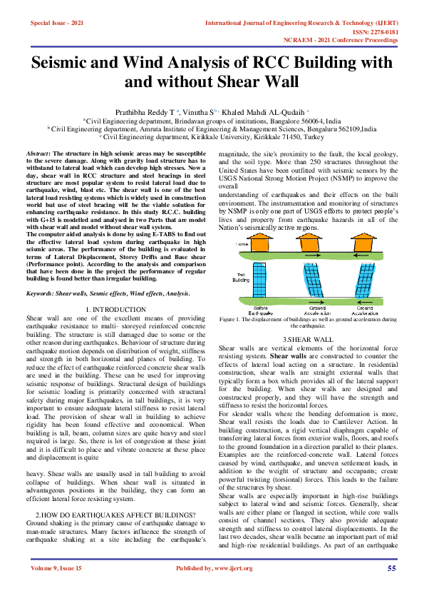 (PDF) Seismic and Wind Analysis of RCC Building with and without Shear Wall | Khaled Mahdi AL ...