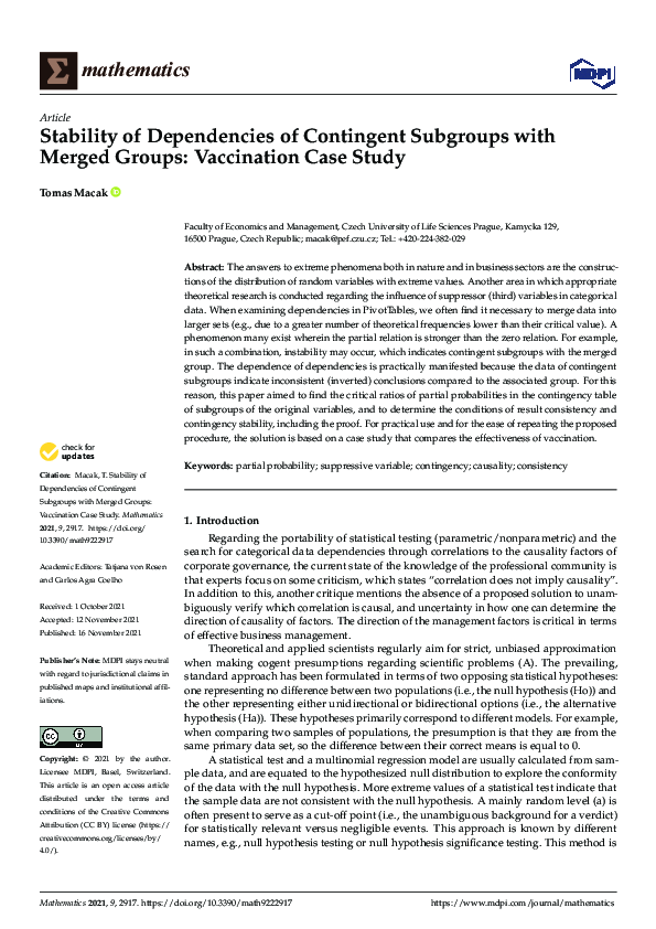 (PDF) Stability of Dependencies of Contingent Subgroups with Merged ...