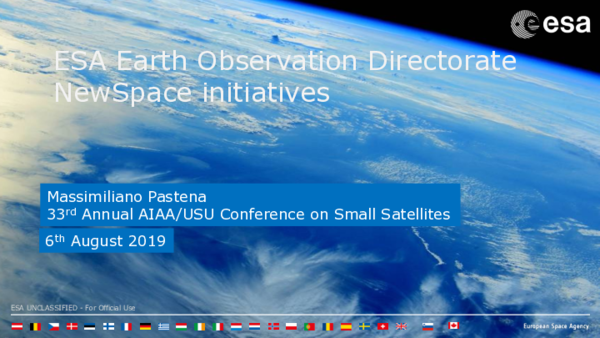 (PDF) ESA Earth Observation Directorate NewSpace Initiatives