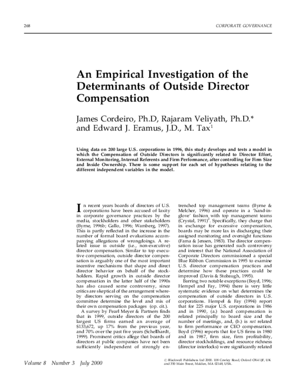 (PDF) An Empirical Investigation of the Determinants of Outside ...