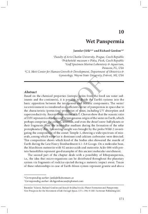 (PDF) Wet Panspermia