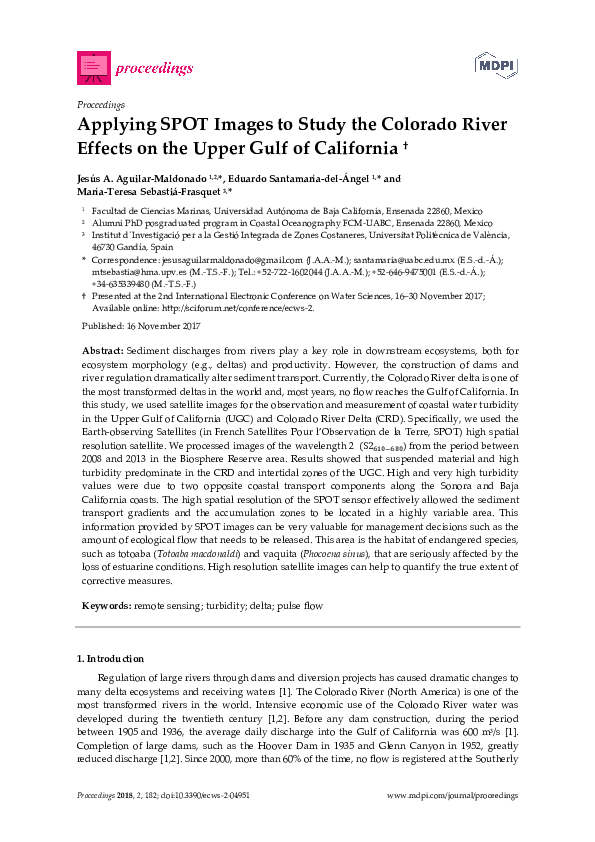 (PDF) Applying SPOT Images to Study the Colorado River Effects on the ...