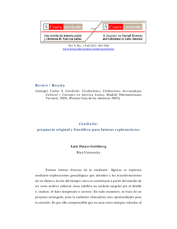 (PDF) Canibalia: propuesta original y fructífera para futuras exploraciones